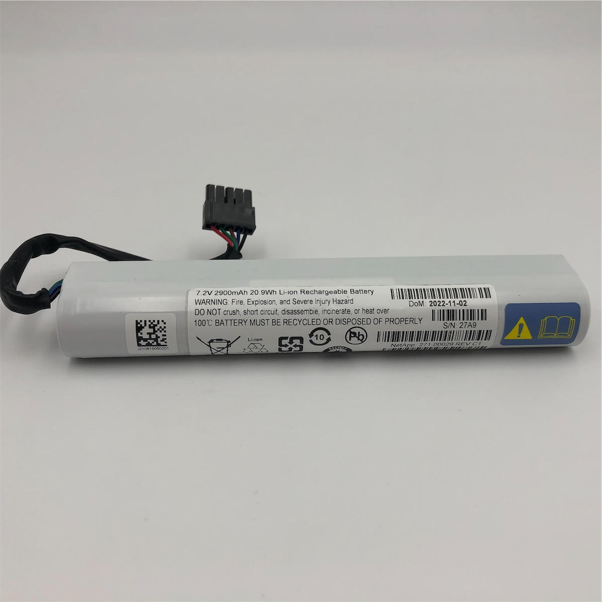 NETAPP NVMEM LI-ION 7.2V 20.9WH BATTERY MODULE Date code: 2022-11 271 ...